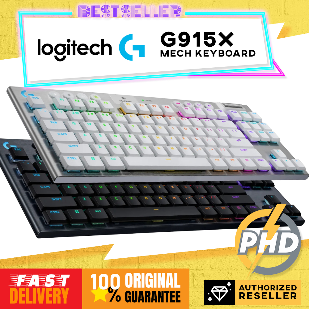 Logitech G915 X LIGHTSPEED TKL Low-Profile Wireless Gaming Keyboard ...