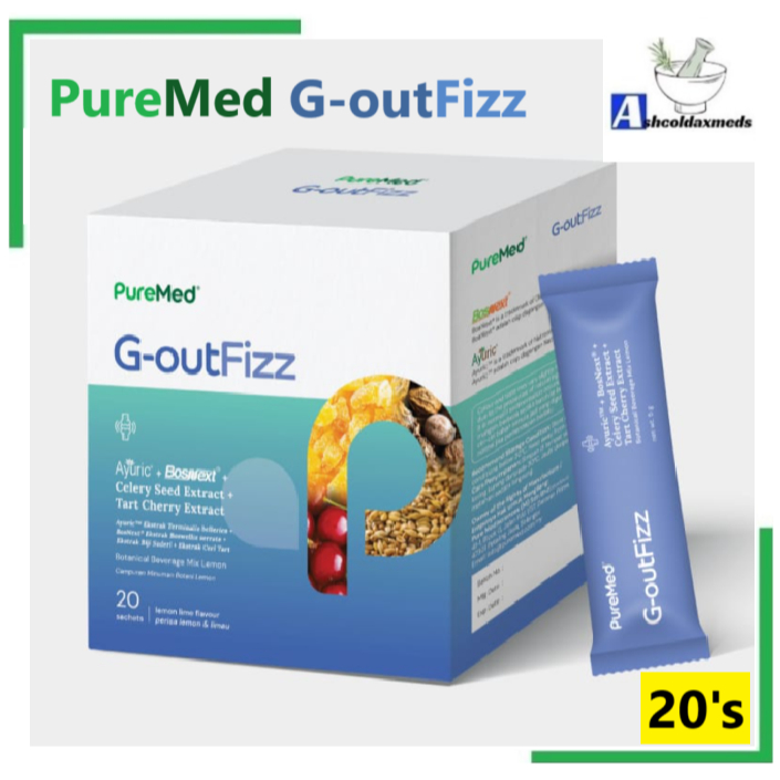 EXP10/26 PureMed GoutFizz (20 sachets) Natural Uric Acid Solution/Can ...