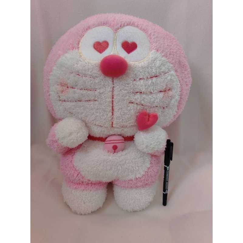 Doraemon Pink color with heart Japan soft toy preloved limited edition ...
