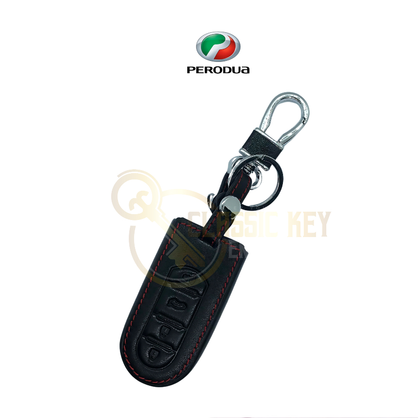 Perodua Leather Car Key Case 4 Buttons Perodua Bezza Myvi Axia | Shopee ...