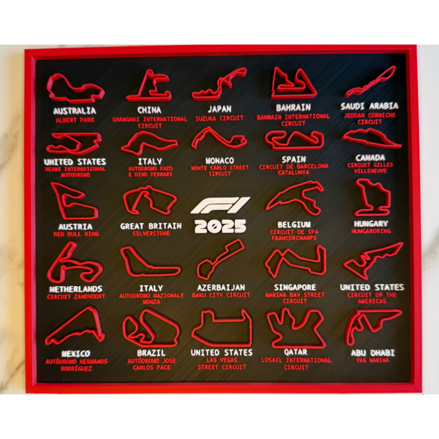 Formula 1 (F1) Track 2025 (Size 225mm x 199mm x 7mm) | Shopee Singapore