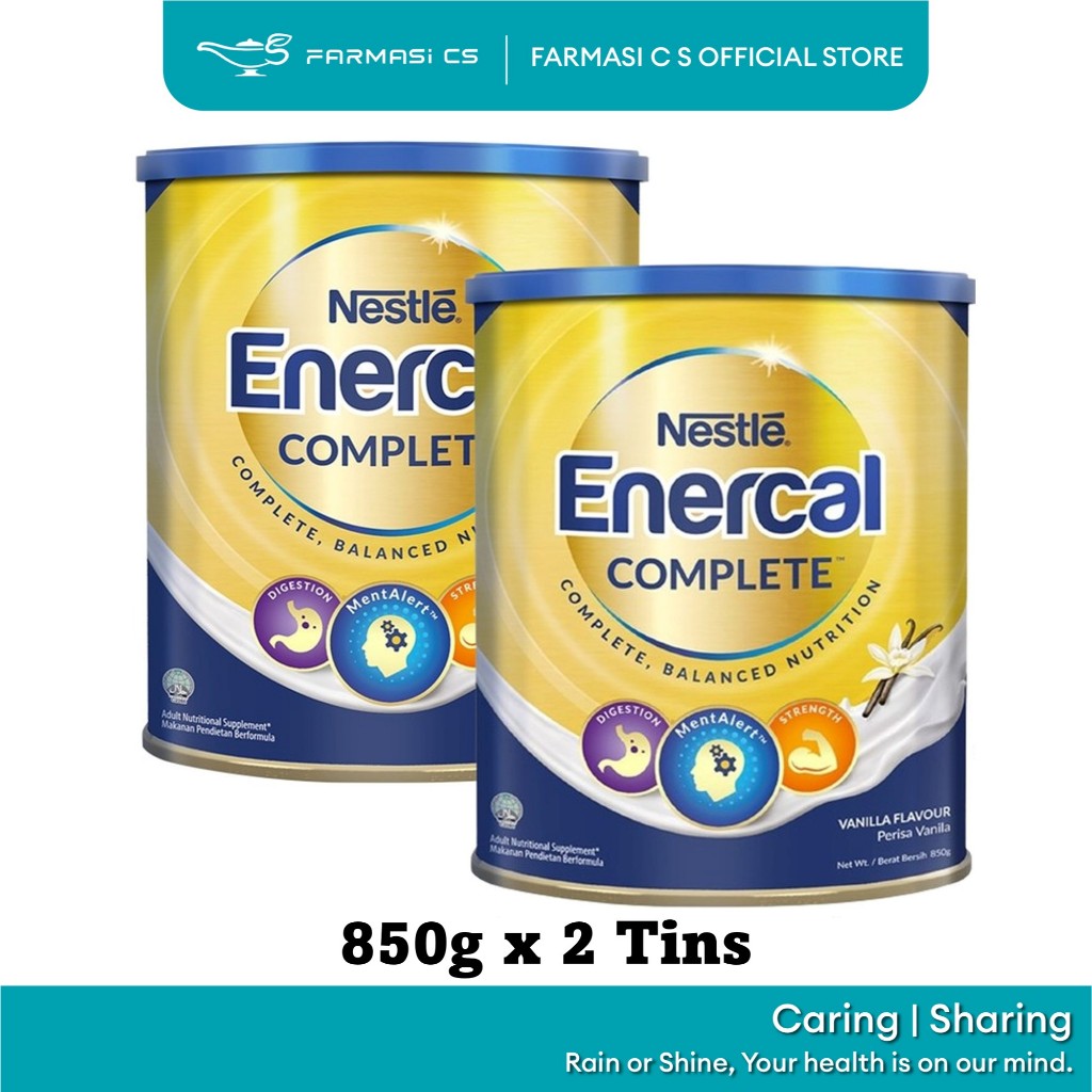 Enercal Complete 850g x 2 tins (TWIN) EXP:09/2027 [ nestle, vanilla, complete & balance ...