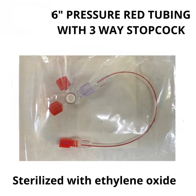 6" Pressure red tubing with 3 way stopcock | Shopee Singapore