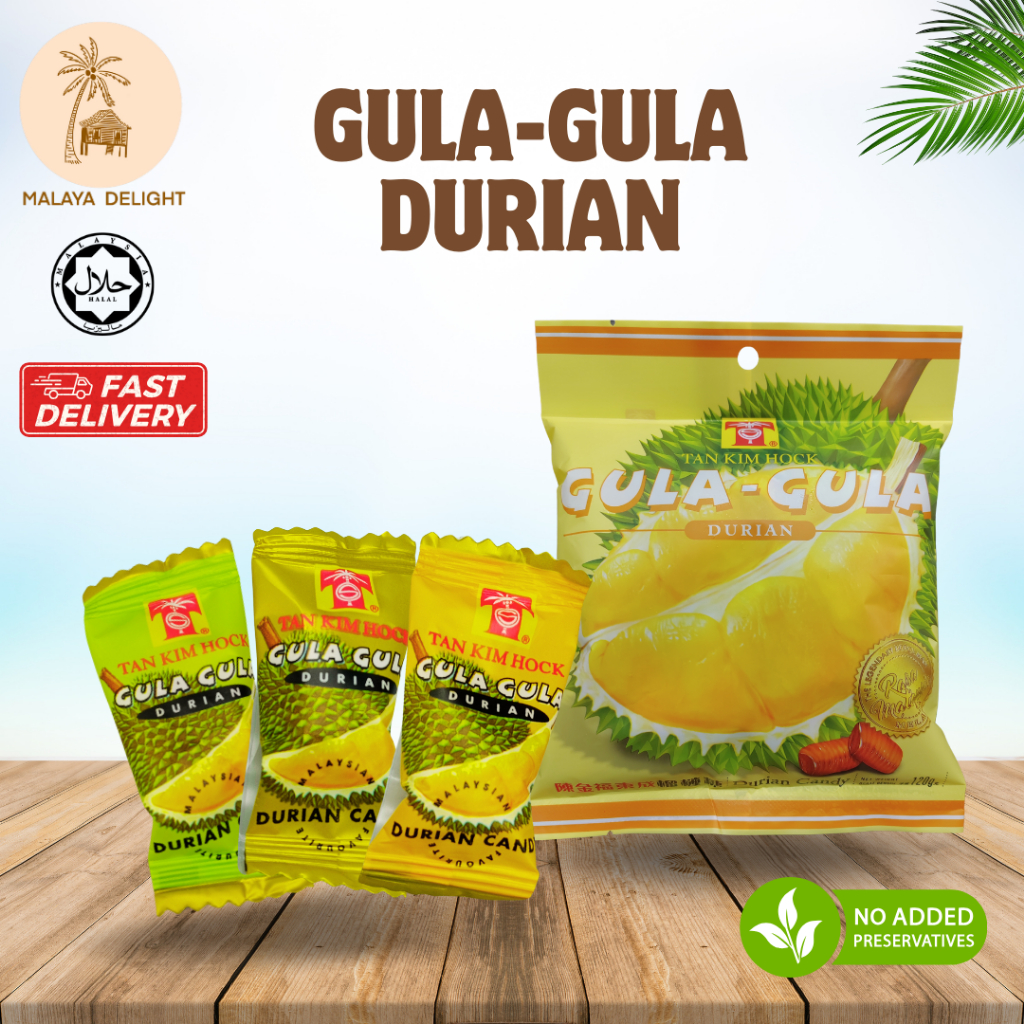 Gula-Gula Durian HALAL Tan Kim Hock 120g | Durian Candy | 陈金福(榴莲糖果 ...