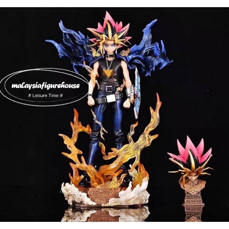 30CM YU-GI-OH ANIME AFTERSHOCK YUGI MOTO ATEM COPY RESIN FIGURE STATUE ...