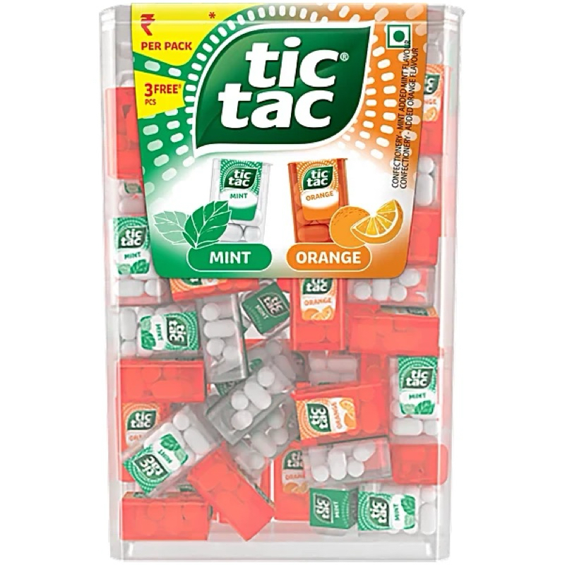 Tic Tac Hard Candy - Mint & Orange Flavoured (255g) – A Refreshing ...