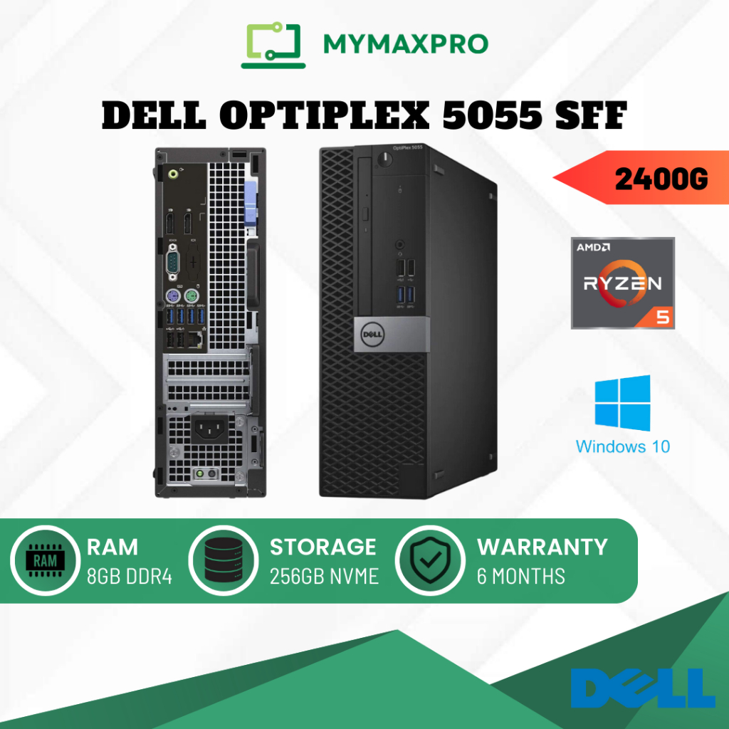 PC AMD Dell Optiplex 5055 SFF AMD RYZEN 5 PRO 2400G / 8GB RAM / 256GB ...