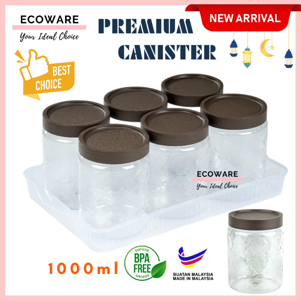 ECOWARE 6pcs Set Bekas Kuih Raya Set 1000ml/Cookies Container Set ...