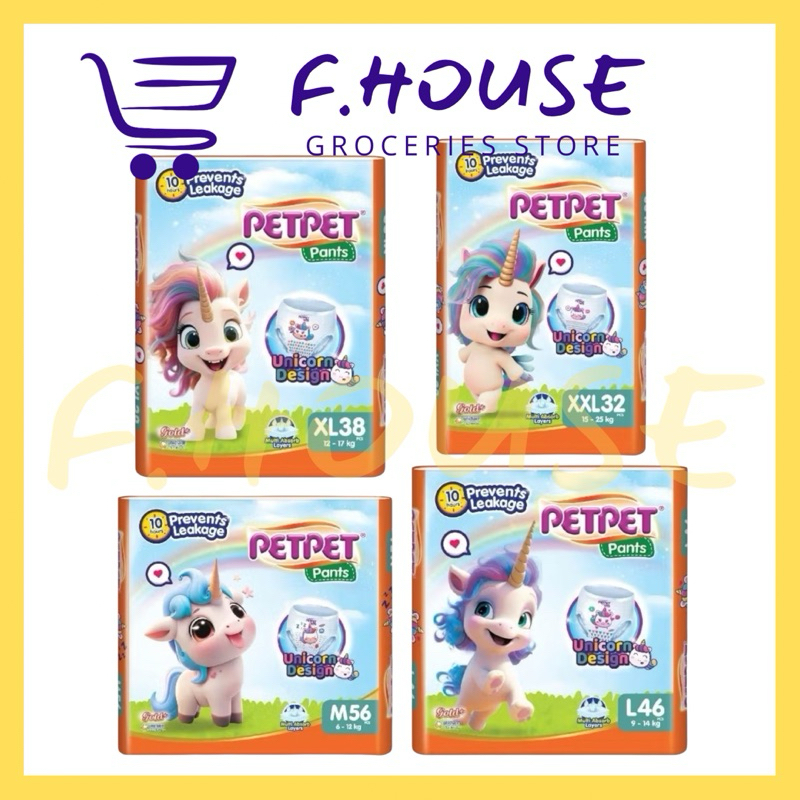 PETPET Unicorn Gold+ Pants Baby Diapers M56/L46/XL38/XXL32 (1 Packs) | Shopee Singapore