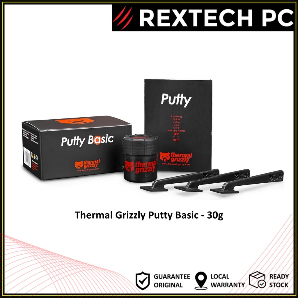 Thermal Grizzly TG Putty Basic / Advance 30g – Electrical Non-Conductive Thermal Interface ...