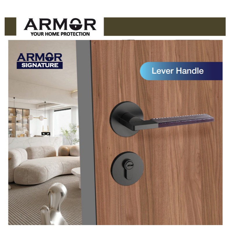 Armor ALM-Z7040 Lever Handle Mortise Lock Cylinder Door Lock Entrance ...