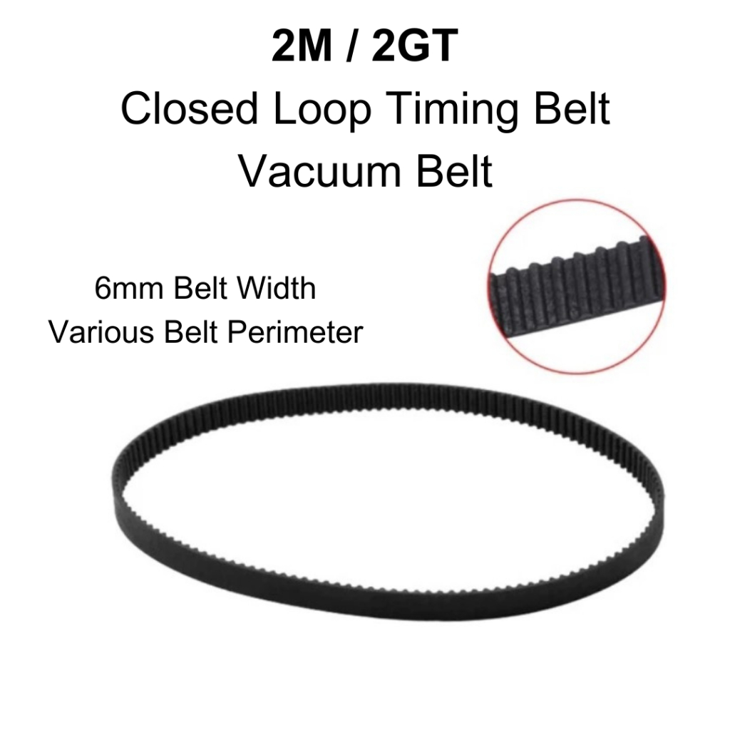 2M / 2GT Vacuum Belt 120mm, 142mm, 162mm, 200mm, 280mm, 400mm, 610mm ...