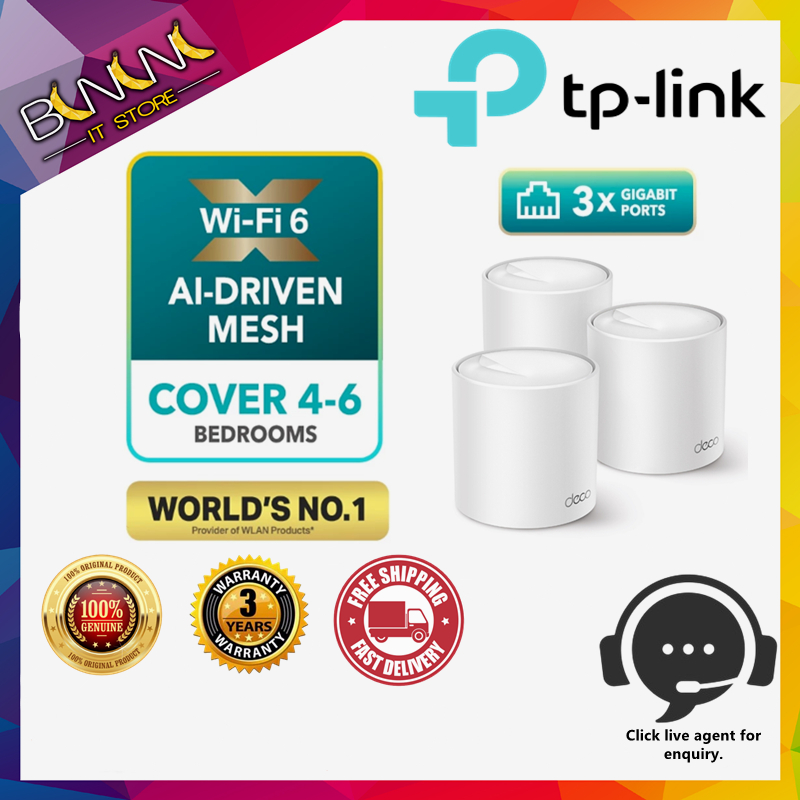 TP-Link Deco X50 AX3000 Whole Home AI-Driven Wifi 6 Mesh Wifi Router or ...