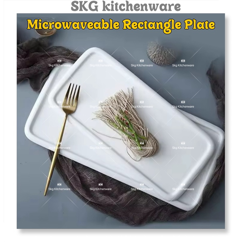 10”-14” Microwaveable White Ceramic RuMeng Series Rectangle Dessert ...