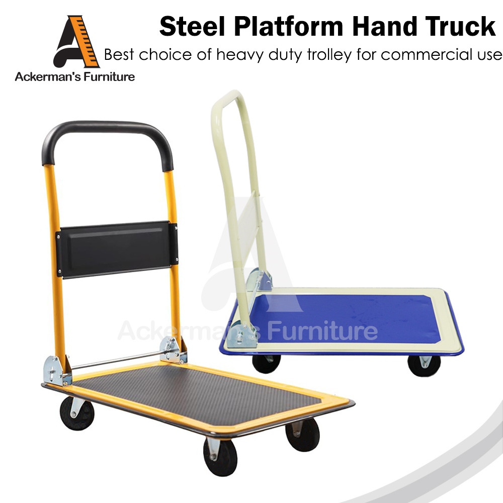ACKERMAN 150KG Foldable Steel Trolley Platform Hand Truck Heavy Duty ...