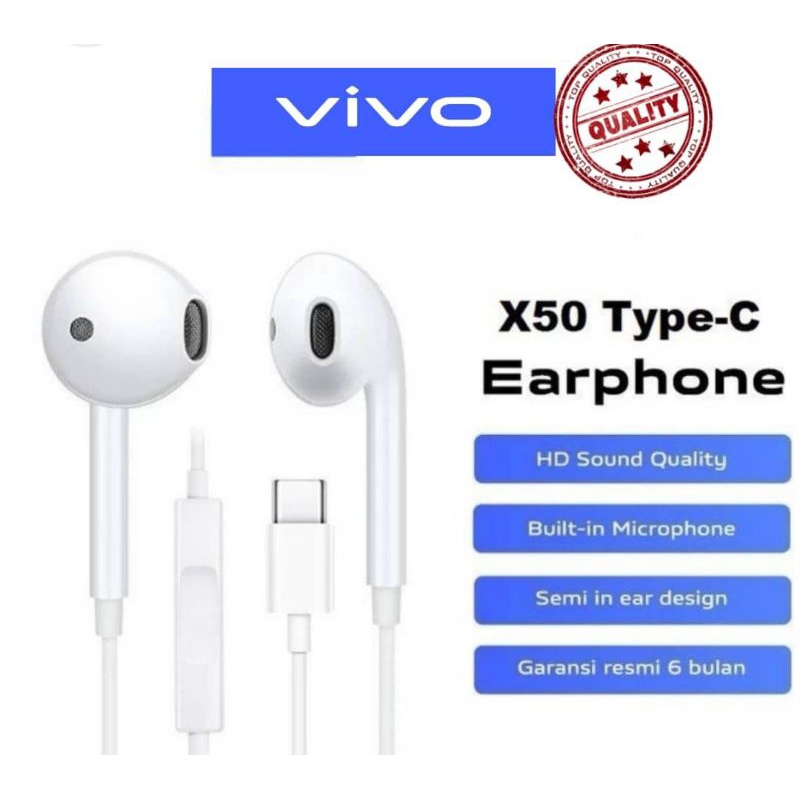 VIVO Y100 Y200 V50 V40 Pro V40 Lite V30 Type-C Earphone For Vivo Stereo ...