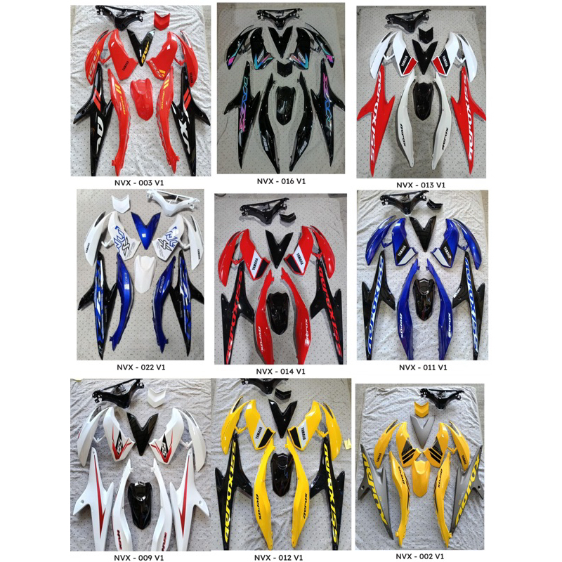 COVERSET EXCITER AEROX YAMAHA NVX 155 V1 COVERSET NVX V1 BODY COVER SET ...