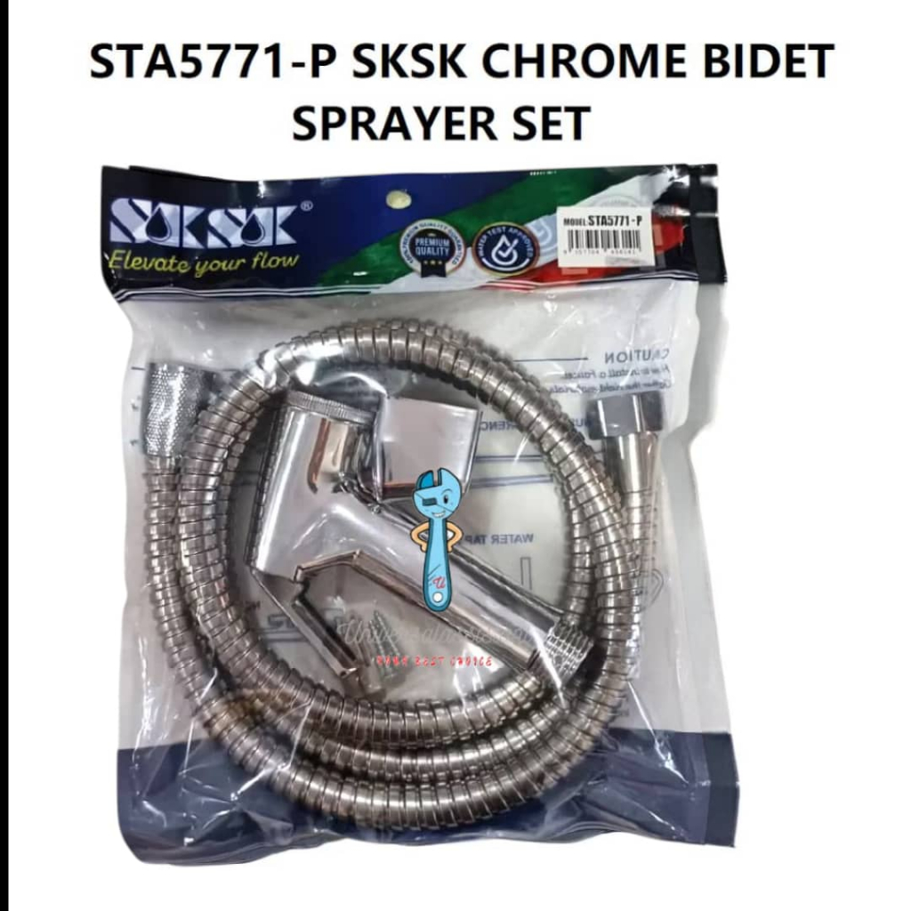 【SKSK】Chrome Hand Bidet Set| ABS Bidet | One Set Sprayer Head with ...