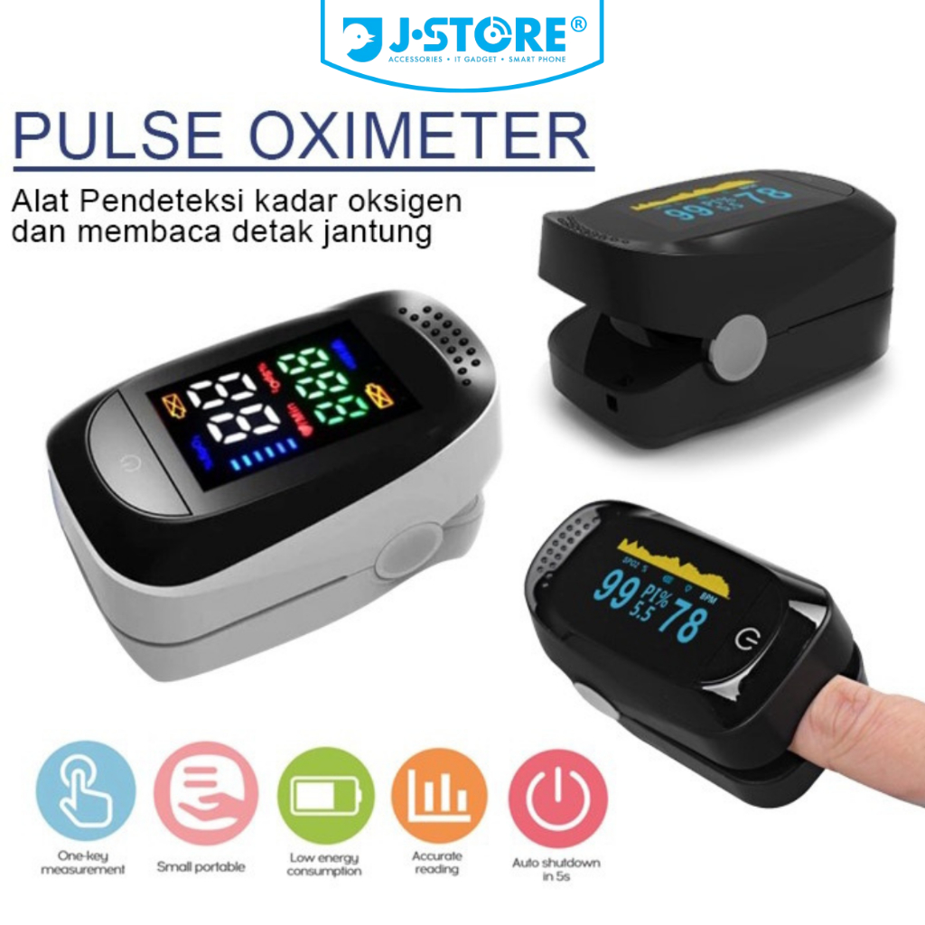 Fingertip Pulse Oximeter Spo2 Monitor Oxygen Meter Heart Rate LCD Pulse ...