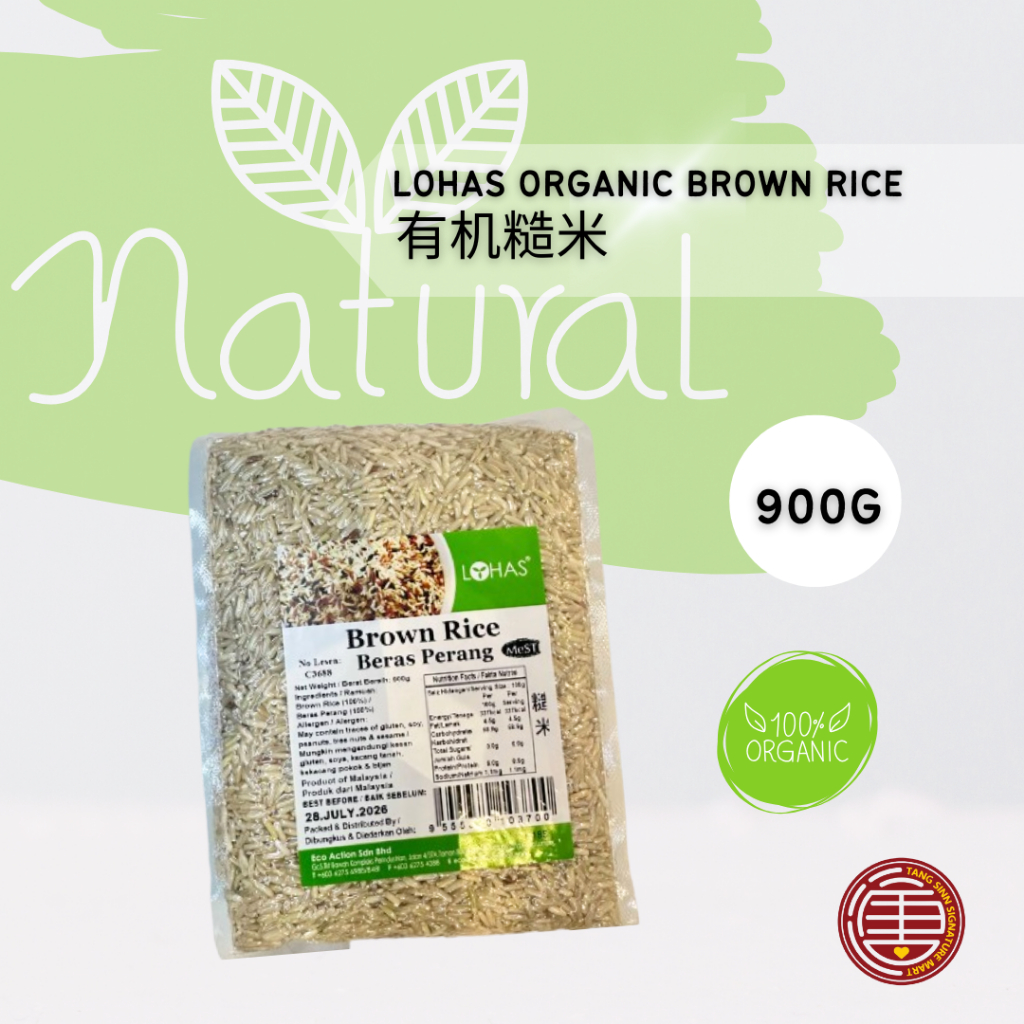 Lohas Organic Natural Rice Organic Natural Rice [900G] Brown Rice | Ten ...