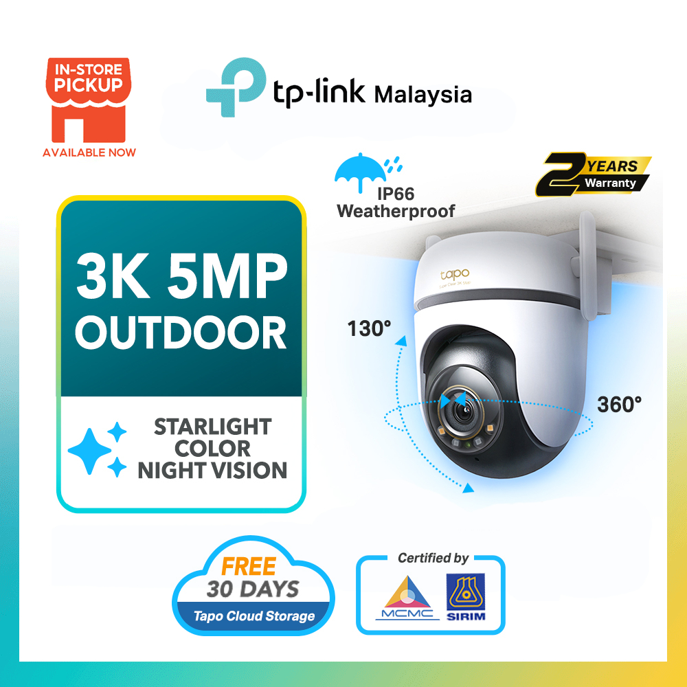 TP-Link Tapo C530WS | 3K 5MP QHD WiFi CCTV | AI Motion Alert | Color ...