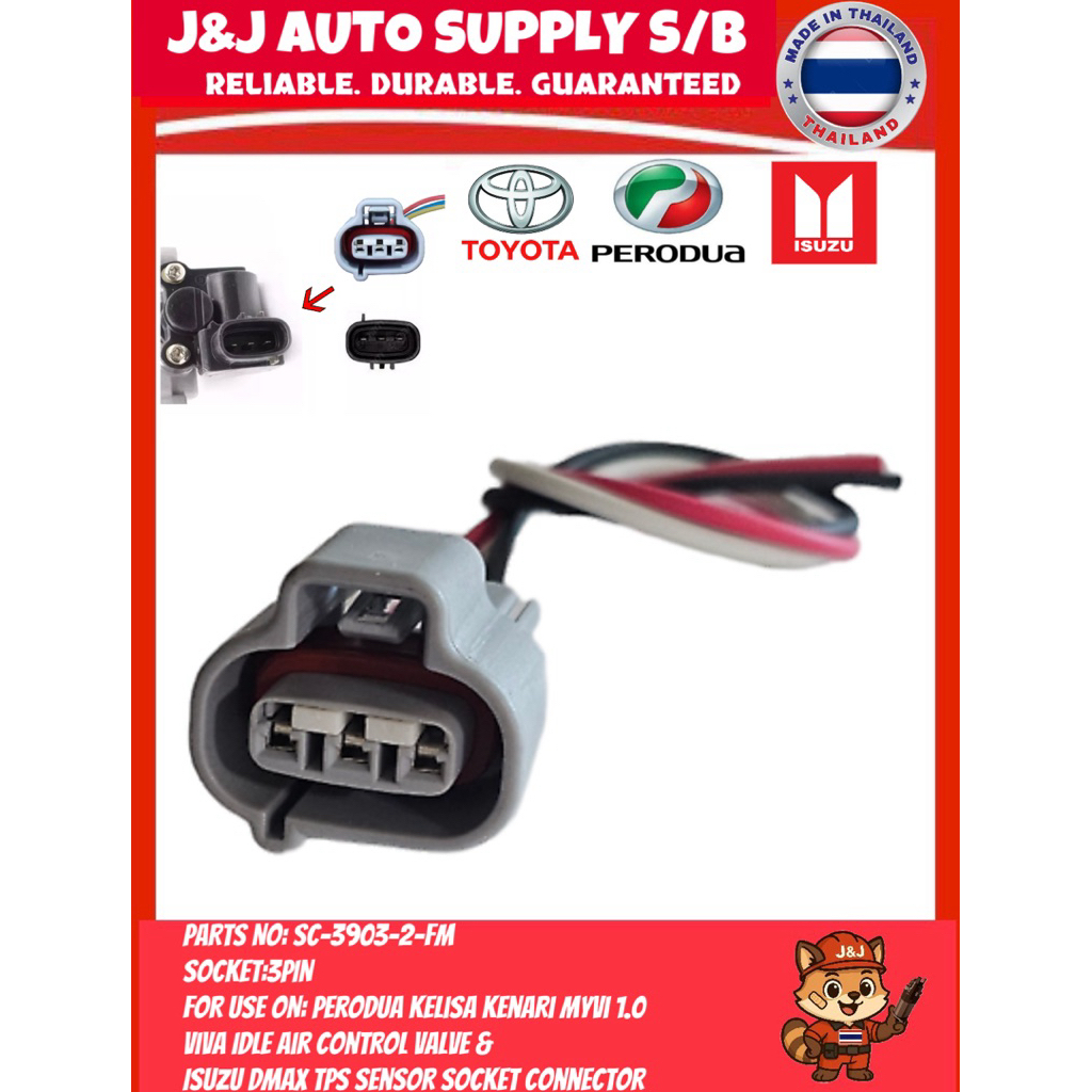 SC-3903-3-FM 3Pin Perodua Kelisa Kenari Myvi 1.0 Viva Idle Air Control ...