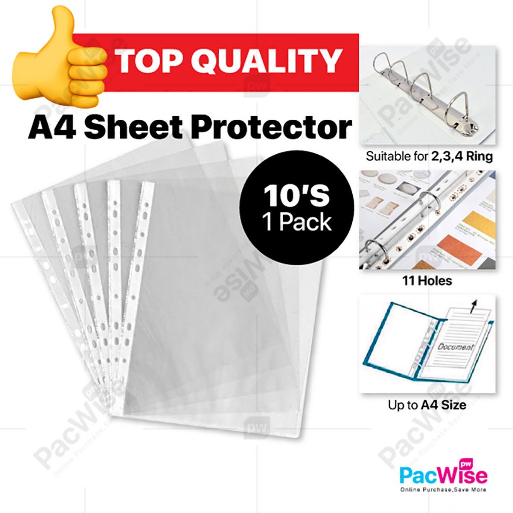 A4 Sheet Protector file Refill /Thick Quality /Isi Pelindung Lembaran ...