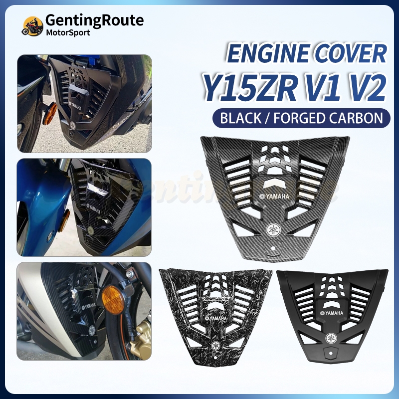 Y15ZR V1 V2 Exciter 150 Engine Cover Carbon Black Y15 Engine Guard ...