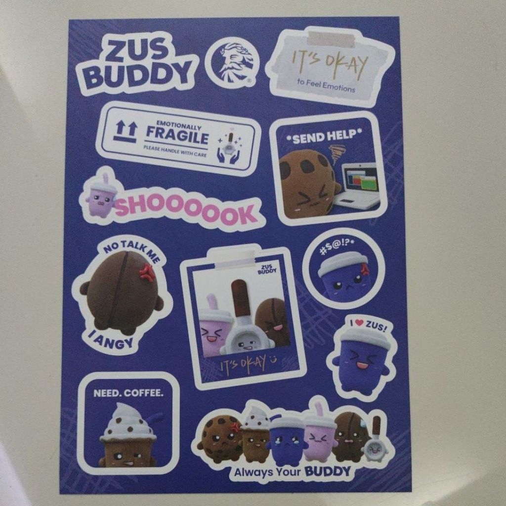 Limited Edition ZUS BUDDY Sticker- It's Okay to Feel Emotions by Zus ...