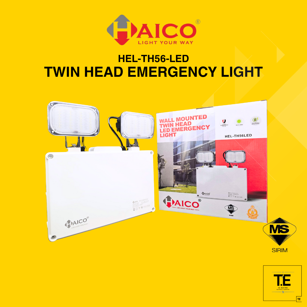 HAICO EMERGENCY LIGHT | HEL-TH56LED | TWIN HEAD SURFACE TYPE | OSRAM ...