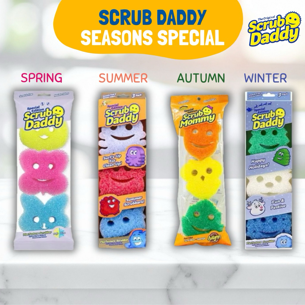 [Scrub Daddy MY] Seasonal Shapes Special Edition Sponge FlexTexture Fun ...