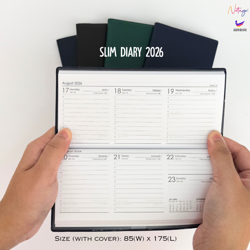 Slim Diary 2026 PVC Soft Cover for Small Pocket Size Diary Journal ...