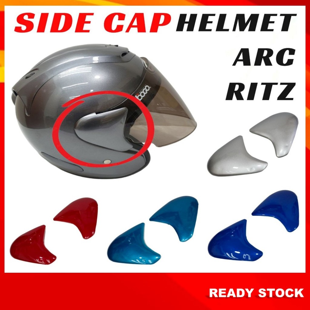 ARC RITZ Helmet Side Cover/Side Cap Replacement/Penutup Sisi Topi ...