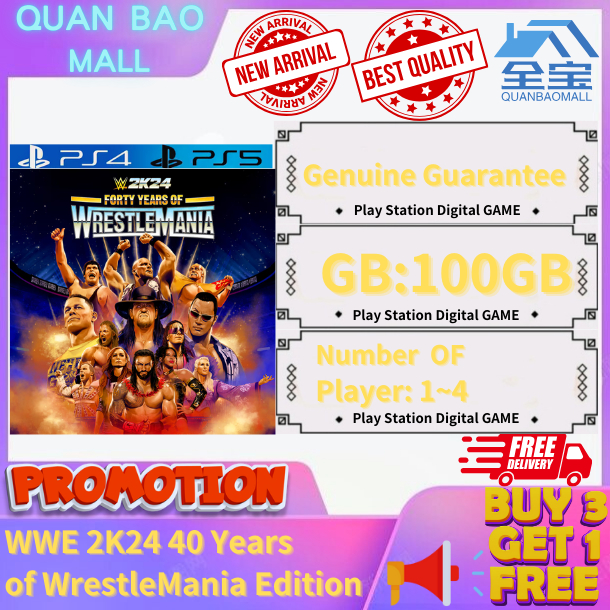 WWE 2K24 40 Years of WrestleMania Edition ( PS4 & PS5 ) Muat turun ...