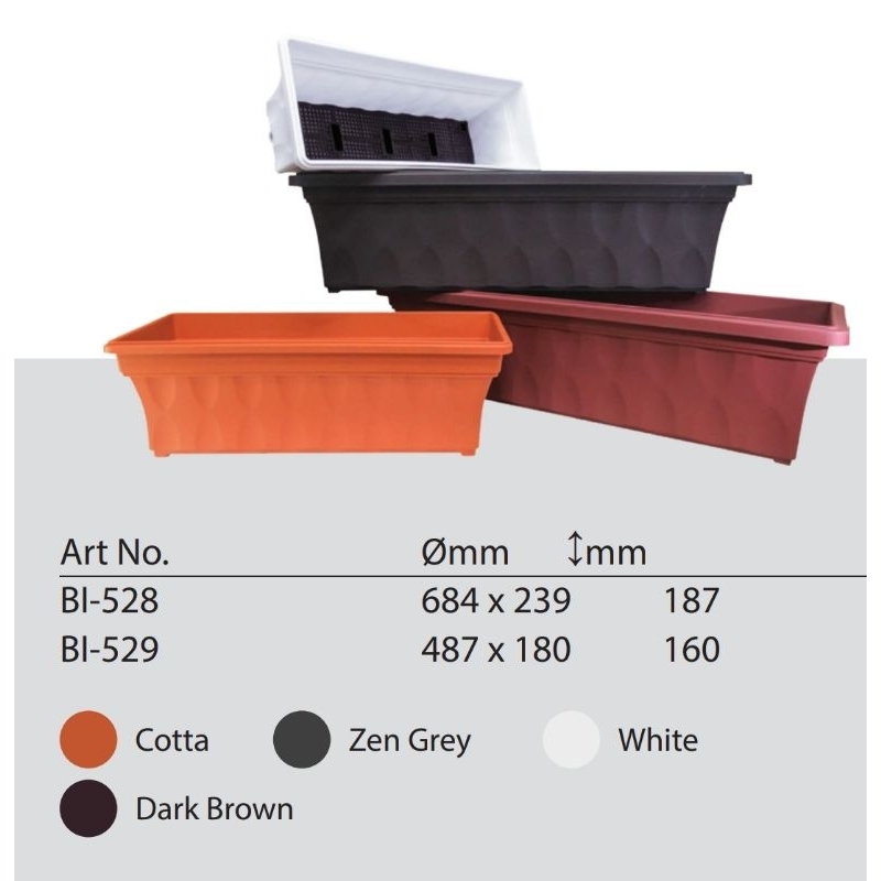 Baba Rectangular Plastic Pot 塑料长花盆/种菜盆 Pasu Plastik Panjang | Shopee ...