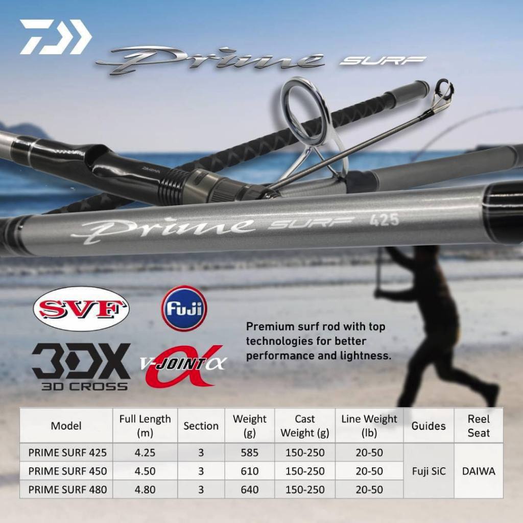 2024 DAIWA fishing rod PRIME SURF 450 Surf Fishing Rod Joran Pantai 1 ...