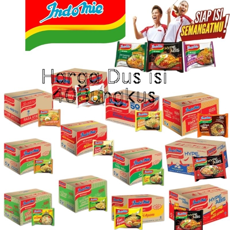 Indomie Fried Instant Noodles, Soup Various Flavor Variants. Price per ...