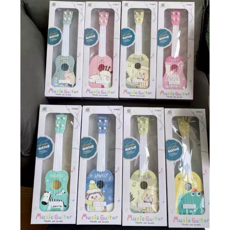 Mini Guitar Toy Simulation Instruments Kids Mainan Muzik Ukulele Kanak ...