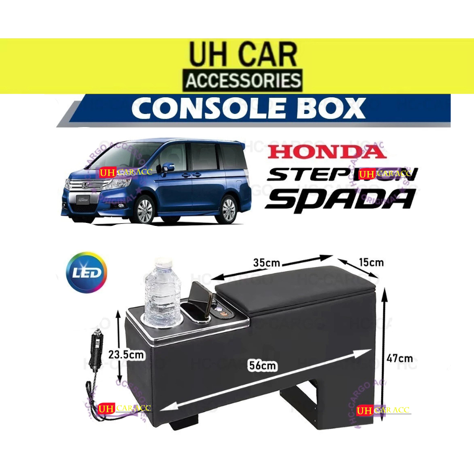 HONDA STEPWGN SPADA Console Box Armrest Intelligent Console + Type-C ...
