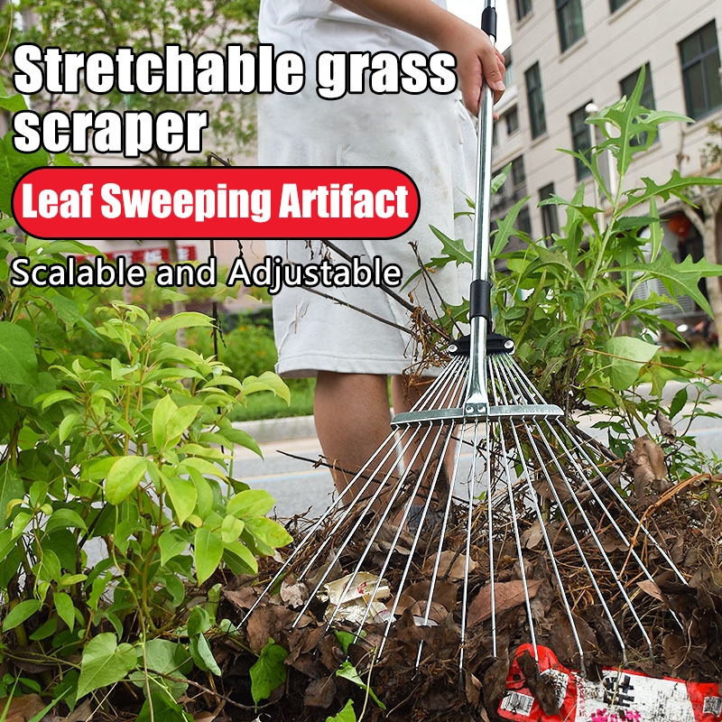 Scalable Iron Rake Grass Rake Garden Steel Leaf Raker Pencakar Rumput ...