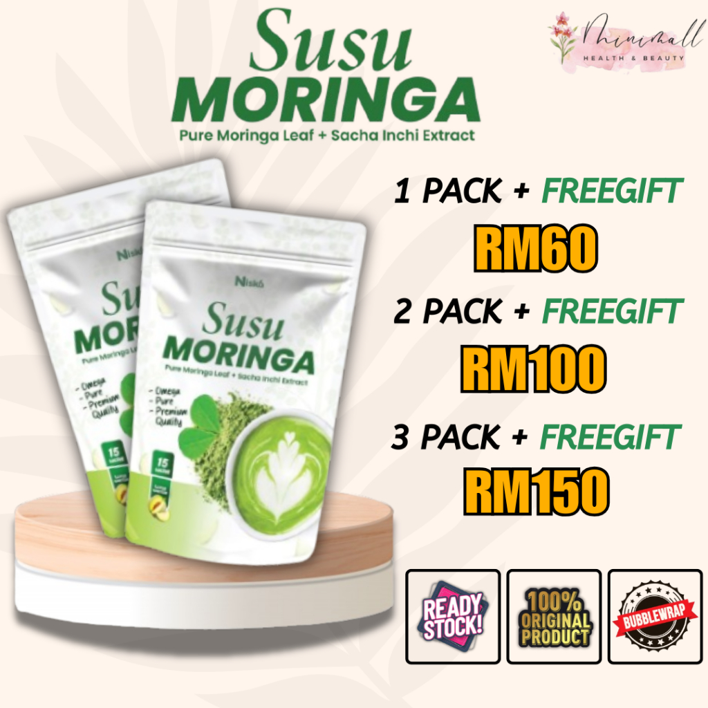 NISKA SUSU MORINGA PURE MORINGA LEAF + ESTRAK SACHA INCHI | Shopee ...
