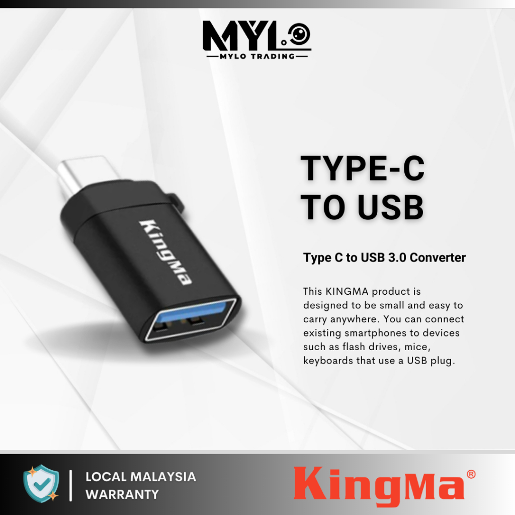 KINGMA OTG ADAPTER TYPE-C TO USB 3.0 CONVERTER ADATER FAST CHARGING ...