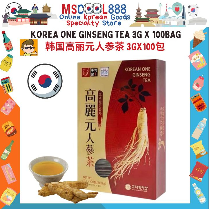 Korean One Ginseng Tea 3g x 100bag韩国高丽元人参茶 | Shopee Singapore