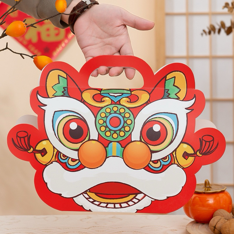 2025 Chinese Style Lion Biscuit Packaging Snowflake Crisp Nougat Gift ...