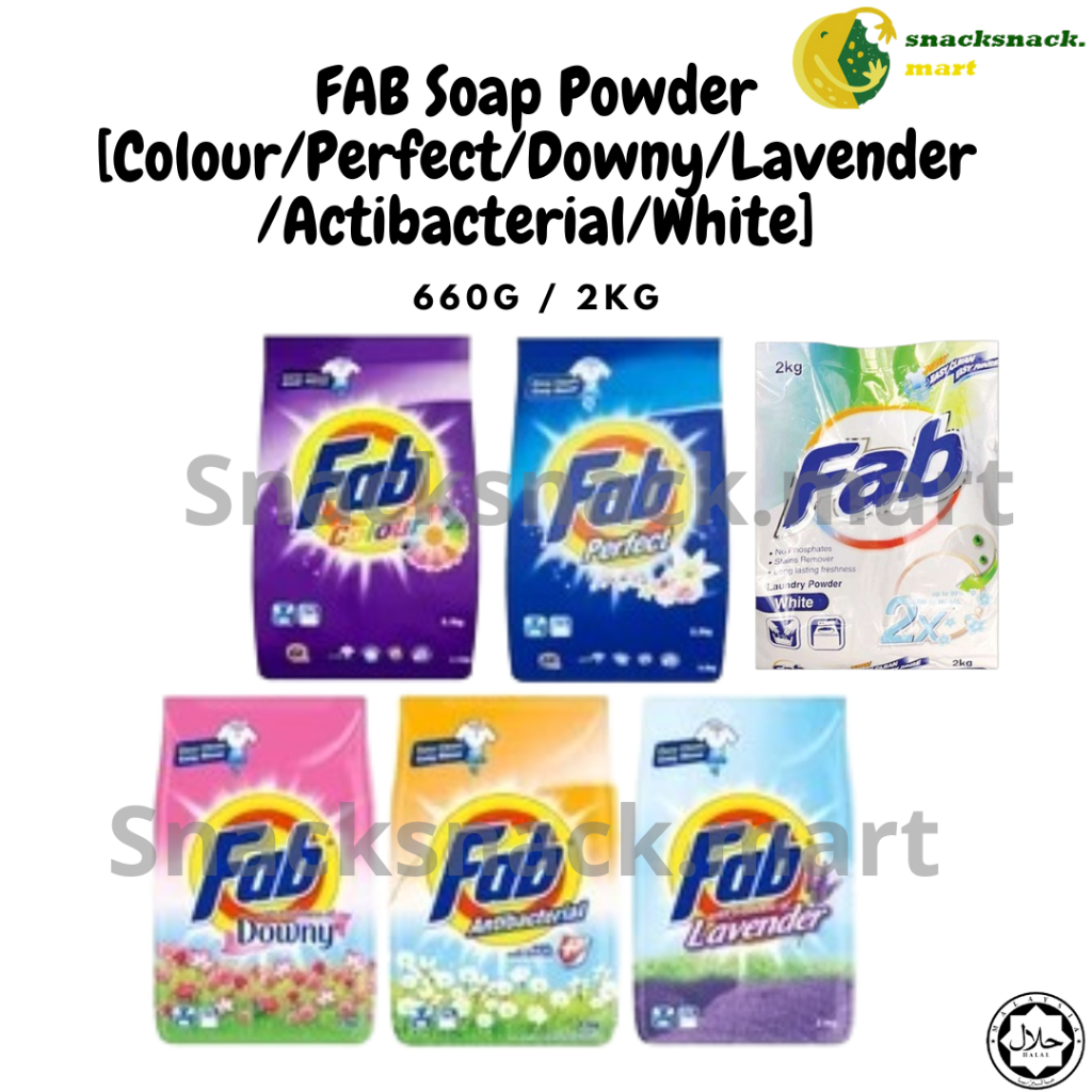 - FAB Soap Powder[Colour/Perfect/Downy/Lavender/Antibacterial/White ...