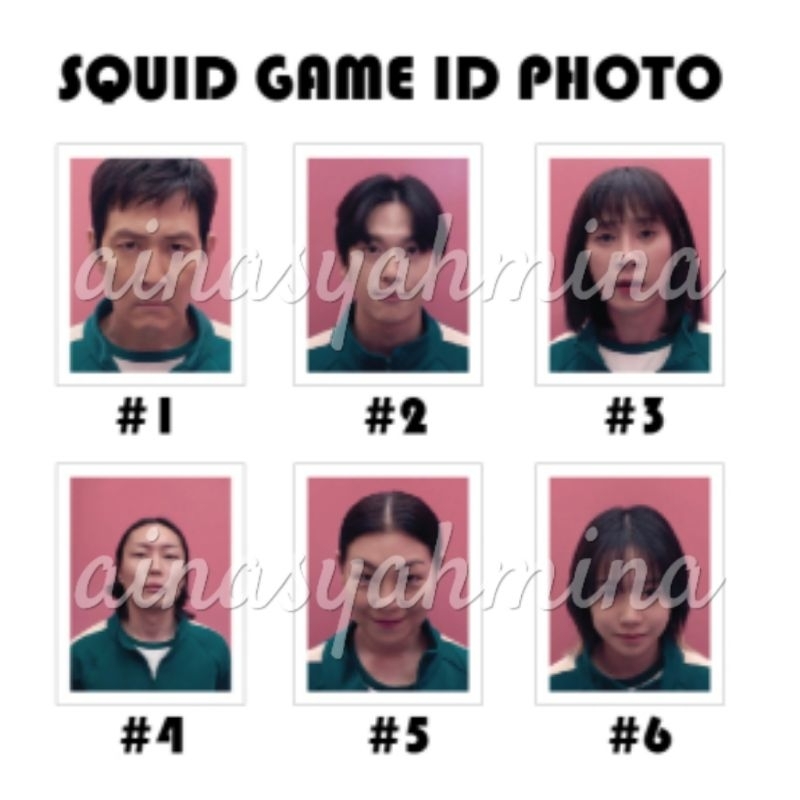 SQUID GAME KDRAMA ID PHOTOCARD (FANMADE/FANKIT) | Shopee Singapore