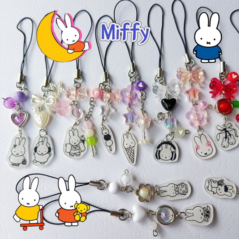 【PuCa】Miffy phone charms/kawaii/cute/aesthetic/keychain/phone strap ...