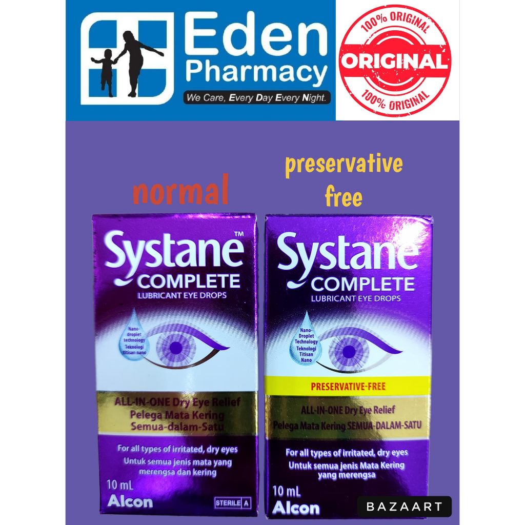Alcon Systane Complete Lubricant Eye Drops Normal/Preservative Free ( 1 ...