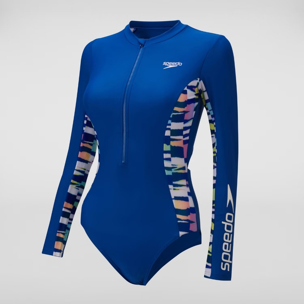 Speedo Long Sleeve Paddle Suit Women's Recreational Swimsuit 814030H600 ...