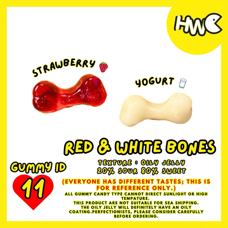 Happy Quality Gummy Red&White Bones Sour Sweet Candy Shape Gummy ...